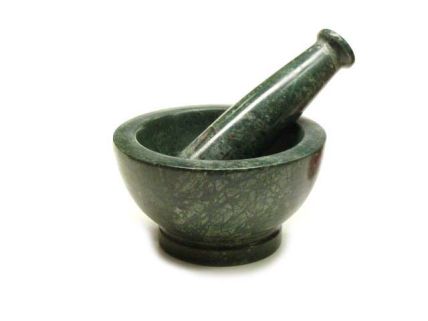 Green Marble Mortar and Pestle Set 5"