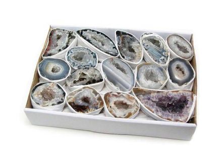 Oco Ocho Mineral Polished Geode Formations Sold by the Flat of Apx 16 ...