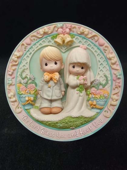 Precious Moments Sculptured 6-1/2" Plate "Lord Bless You and Keep You ...