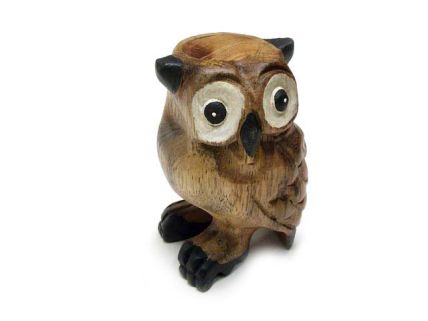 Hoot Owl Wooden Whistle 4"